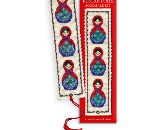 Russian Dolls Cross Stitch Bookmark Kit, Counted Cross Stitch Kit From ...