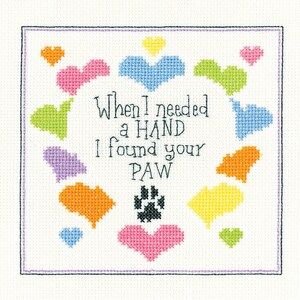 I Found Your Paw Counted Cross Stitch Kit by Peter Underhill From ...