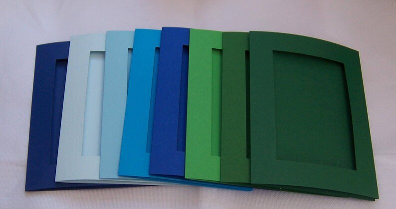 Card Blanks 5 Oblong Aperture Cards Greeting Cards Blanks Etsy