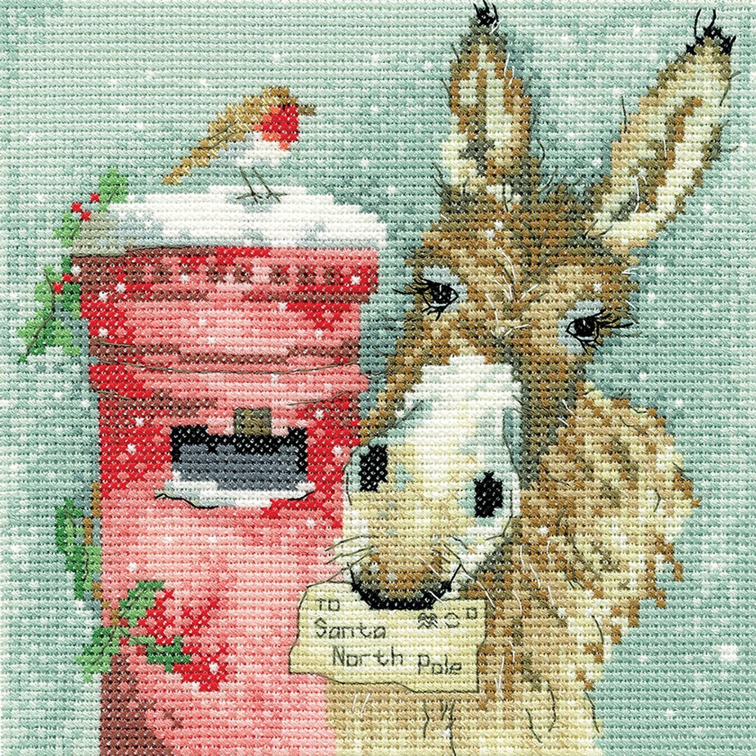 Donkeys Wish Counted Cross Stitch Kit by Heritage Craft on 14ct Aida ...