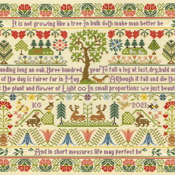 Cross Stitch Sampler - Etsy UK