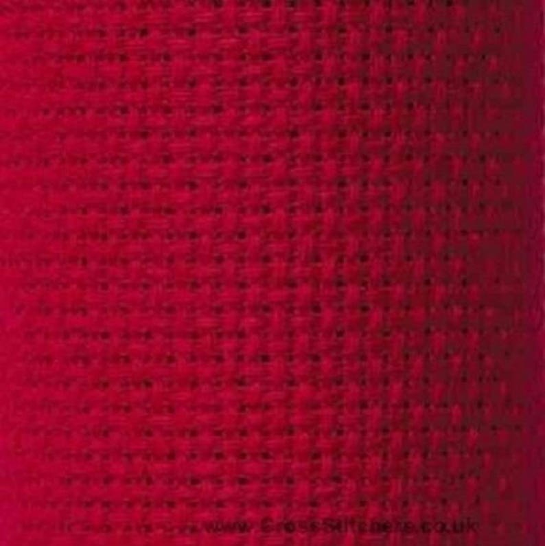 Aida 14 Count Red Aida From DMC 55 X 50 Cm110 X 26 Cm 110 X | Etsy