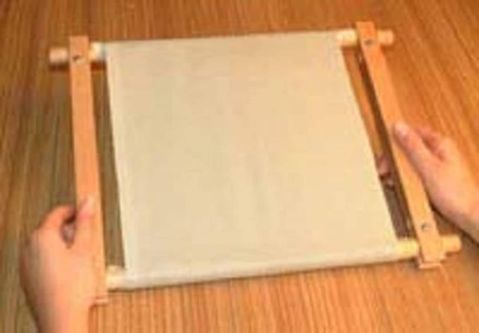 Wooden Tapestry Frame , 9 X 6 Inch Rollers and Side Bars, Sewing Frame ...