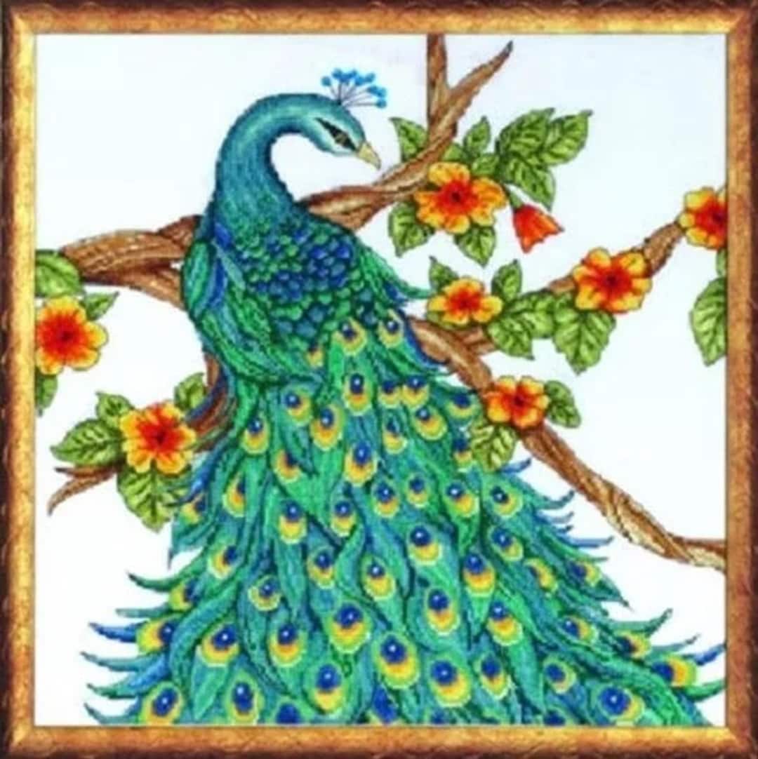 Peacock From Design Works Cross Stitch Kit ,(2808) , Peacock Tail ...