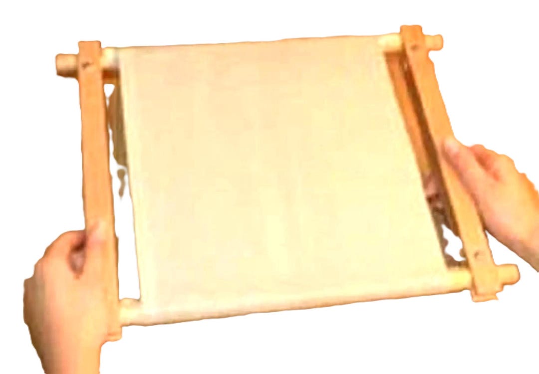 Wooden Tapestry Frame , 9 X 6 Inch Rollers and Side Bars, Sewing Frame ...