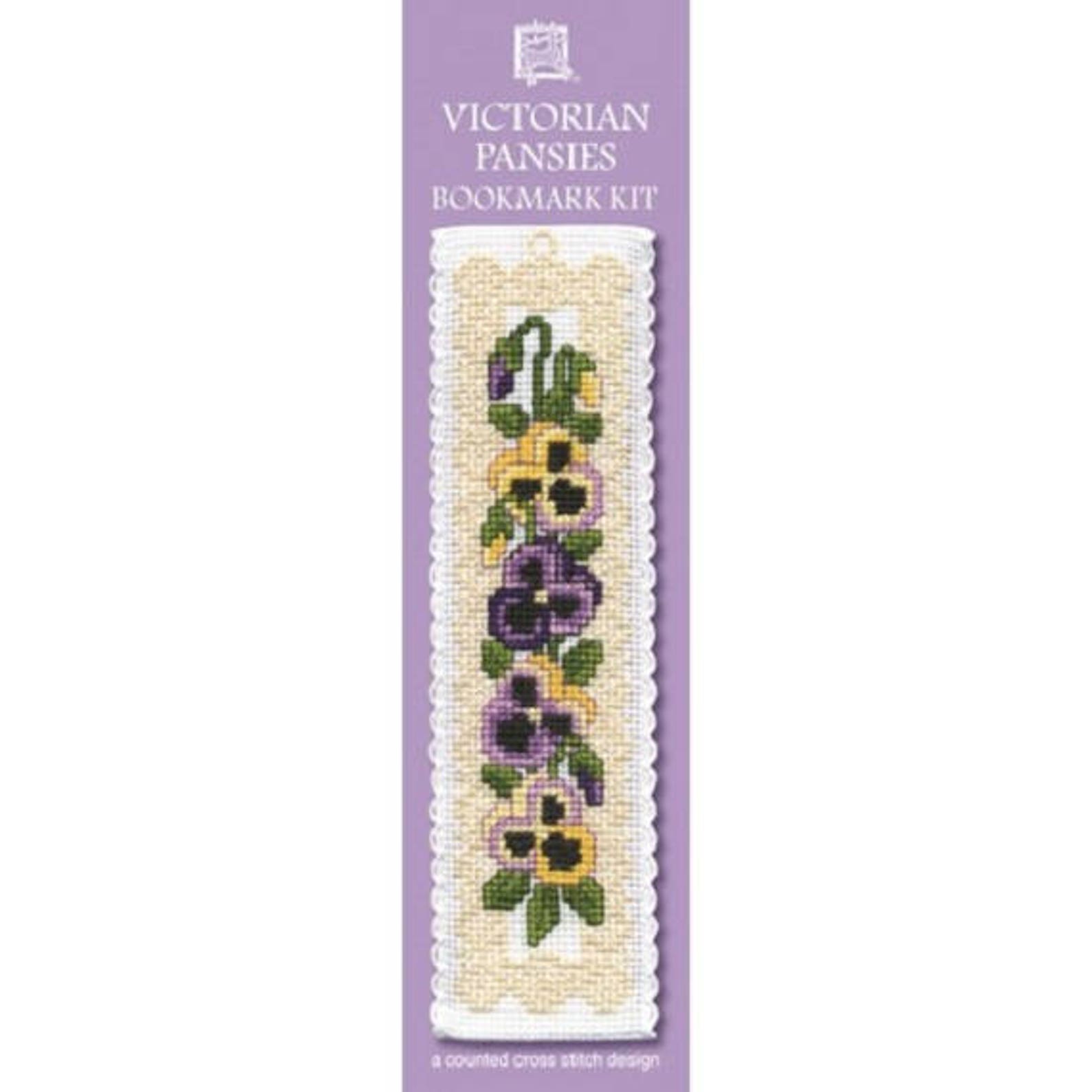 Victorian Pansies Bookmark Counted Cross Stitch Kit From Textile ...
