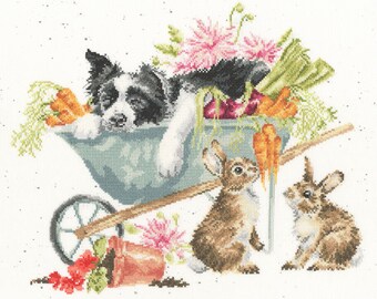 Blooming With Love Counted Cross Stitch Kit by Bothy Threads, Spaniel ...