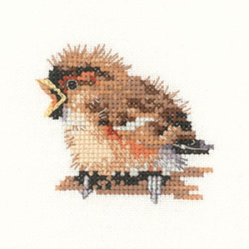 SPARROW Cross Stitch Kit From Heritage Craft Little Friends on - Etsy
