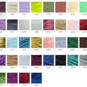 DMC Light Effect Cross Stitch Threads -E130 - E3852, Jewel Effects, Metallic Thread, Antique ...