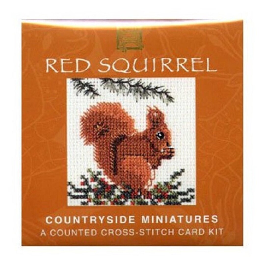 Red Squirrel Card Kit Counted Cross Stitch Kit From Textile Heritage ...