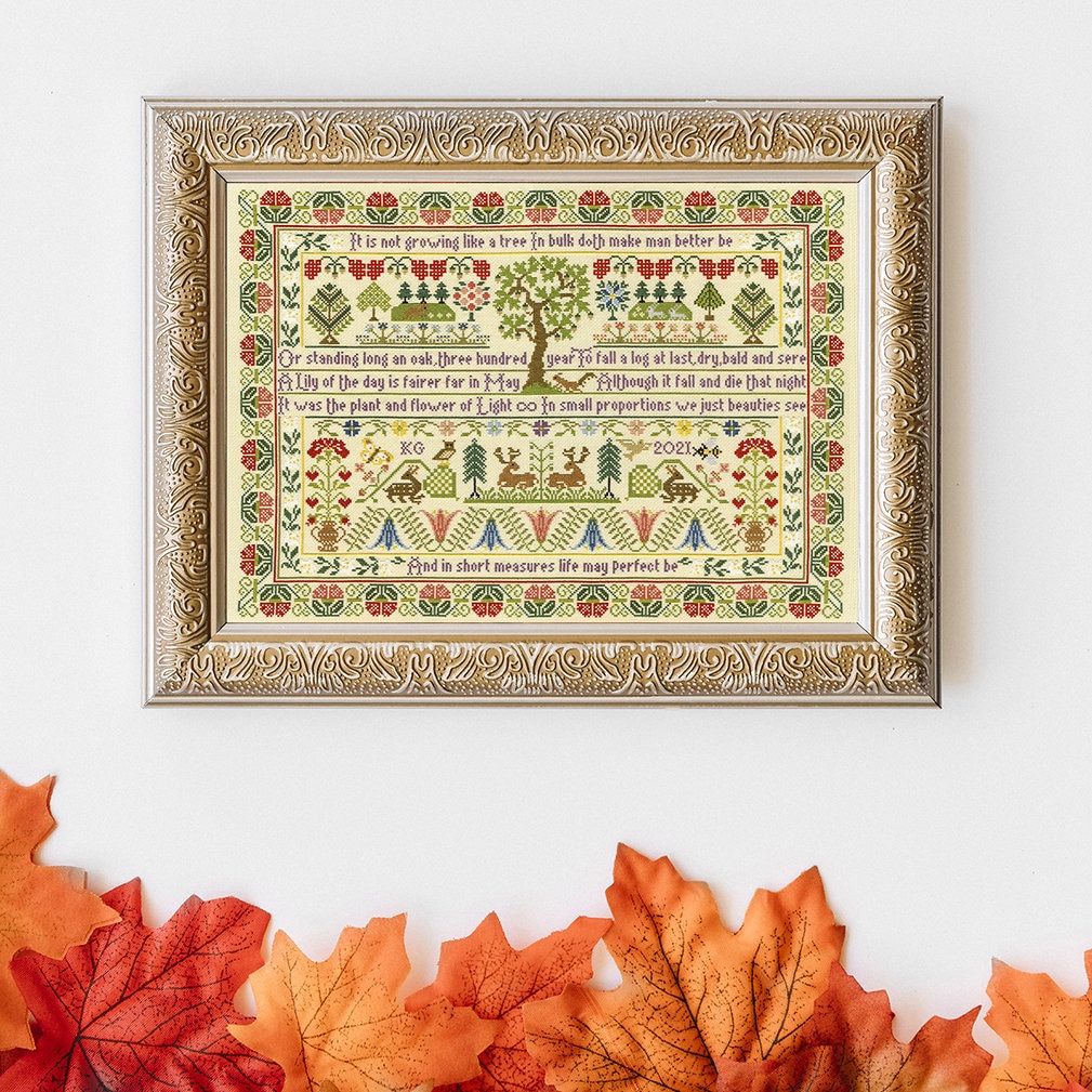 Bothy Threads Oak Tree Sampler Counted Cross Stitch Kit | Etsy