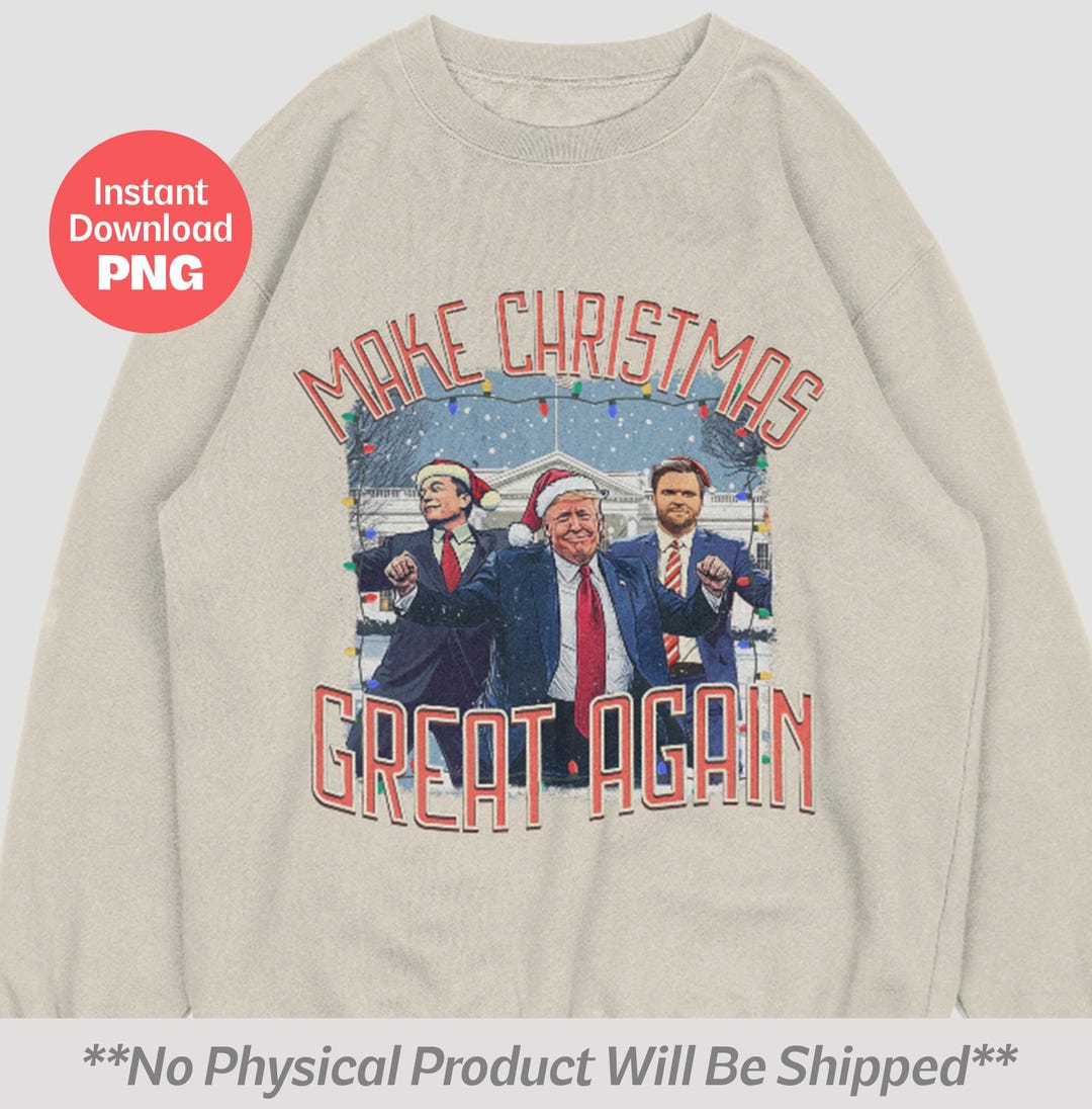 Donald Trump and Elon Musk Christmas PNG, JD Vance, Daddy's Home, Make ...