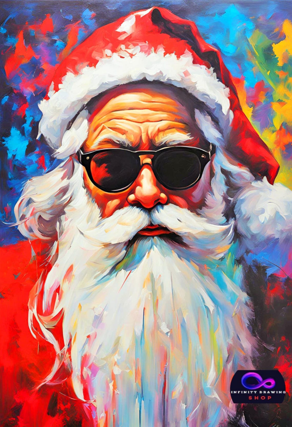 Santa's Drawing of Happiness From Giving.digital Painting,bridal Art ...