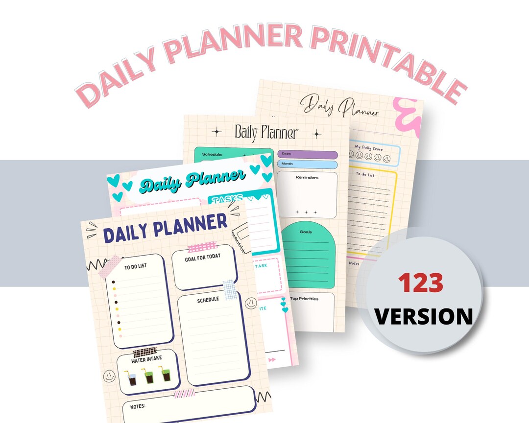 Ultimate Daily Schedule Set: 30 Minute Planner, Day Overview, Printable ...