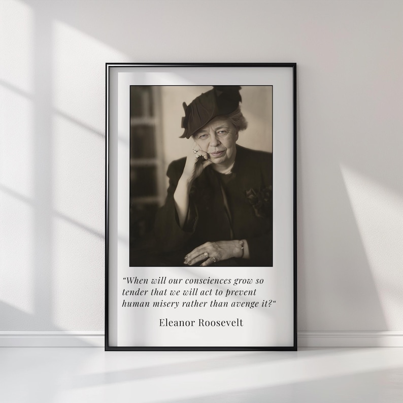 Eleanor Roosevelt Quote Poster – Human Rights Advocate Wall Art - Etsy
