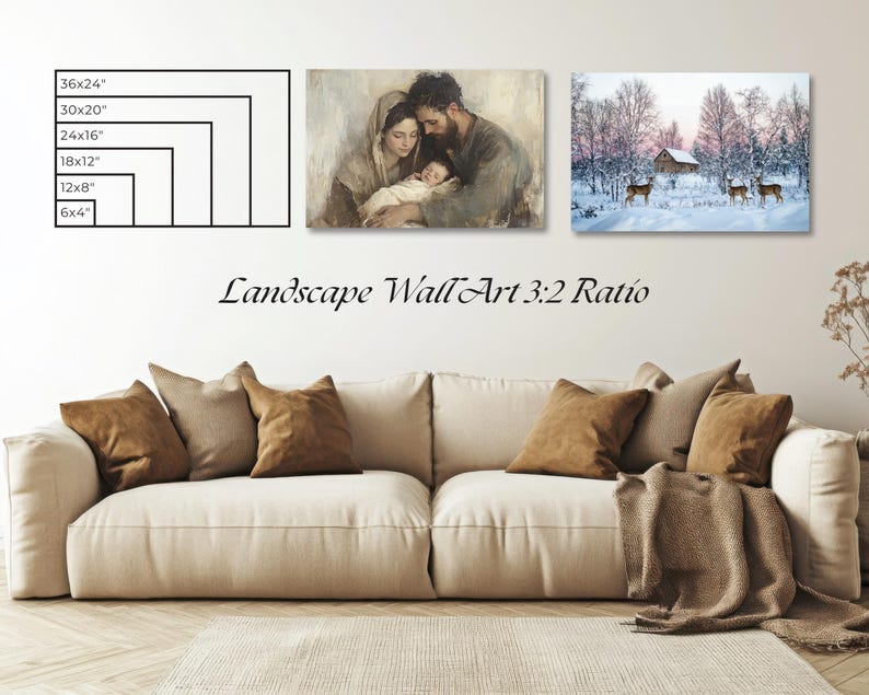 Holy Family Painting: Impressionist Nativity Scene Art Print - Etsy