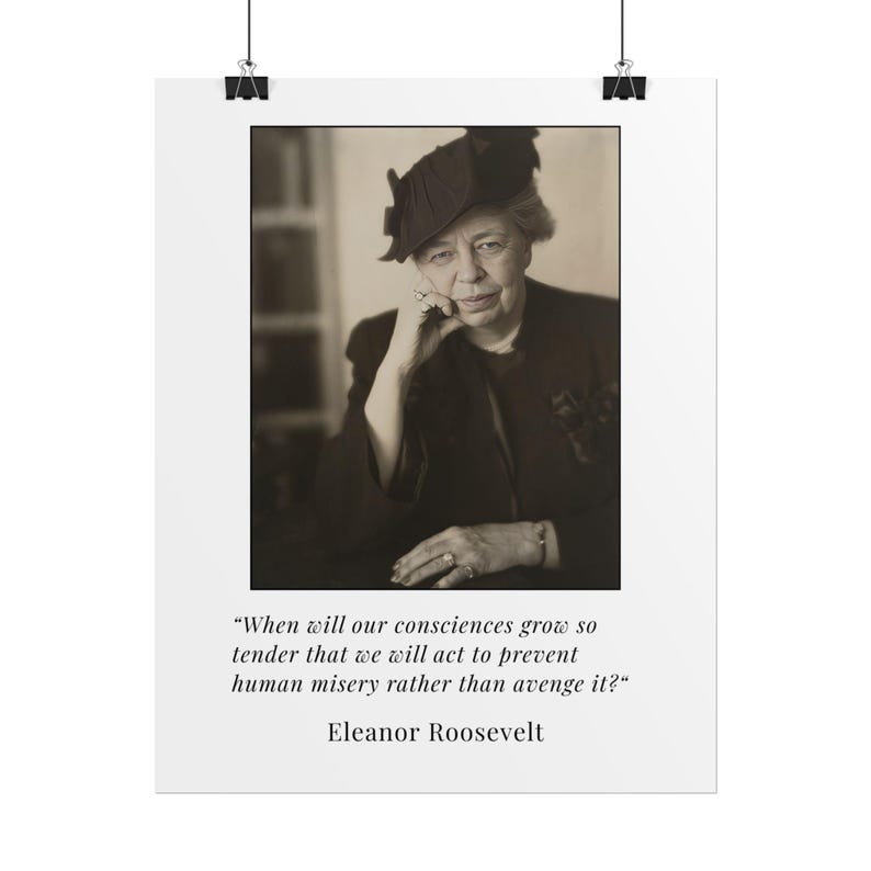 Eleanor Roosevelt Quote Poster – Human Rights Advocate Wall Art - Etsy