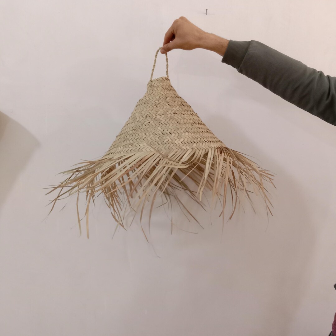 Straw Parasol Pendant Light Straw Lampshade Boho for Dining Room ...