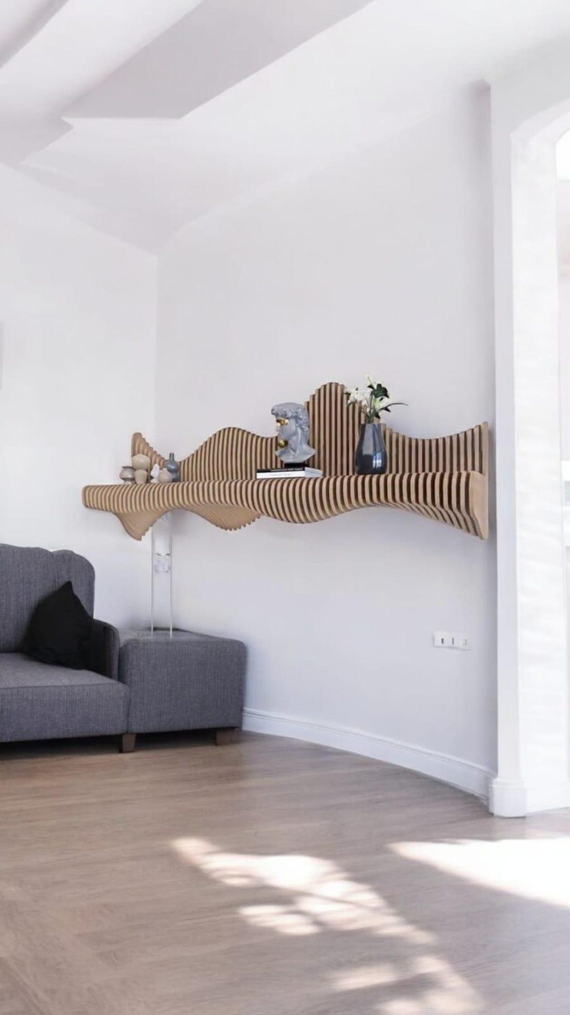 Floating Shelf Wall Mounted, Walnut Hanging Floating Shelves, Wall ...