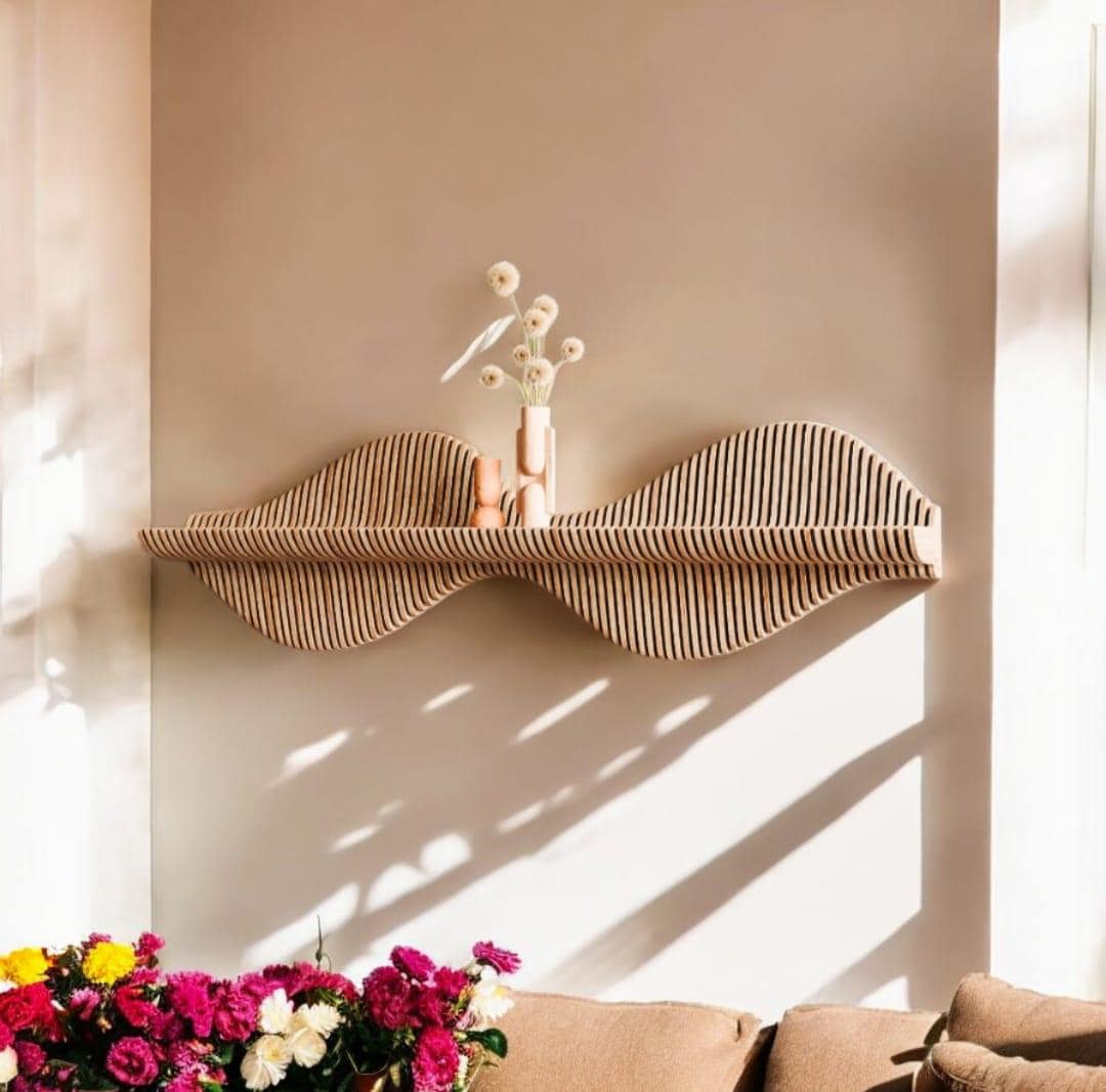 Modern Parametric İnteresting Shelf, Large Wall Decor,wood Wall Art ...