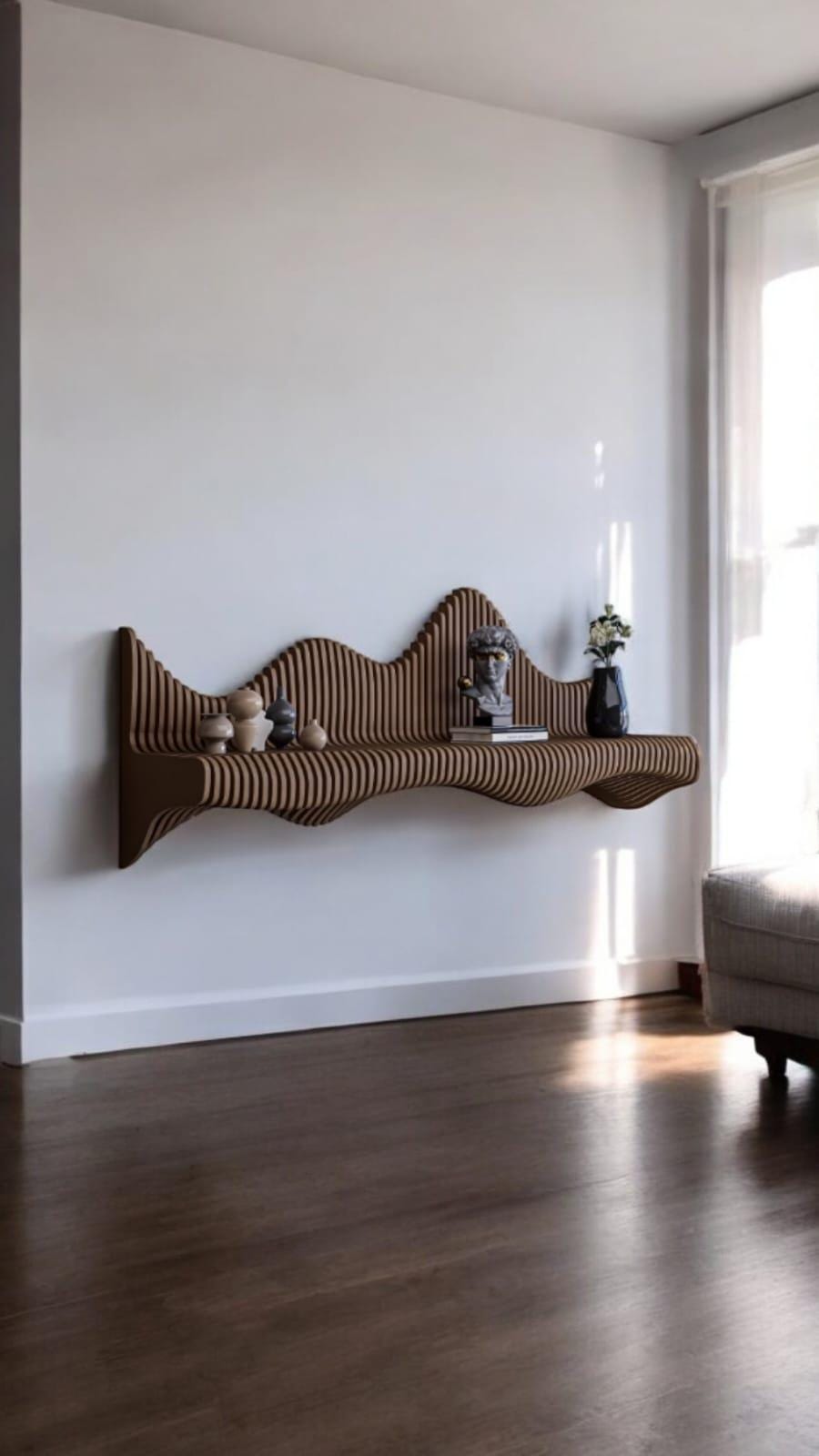 Floating Shelf Wall Mounted, Walnut Hanging Floating Shelves, Wall ...