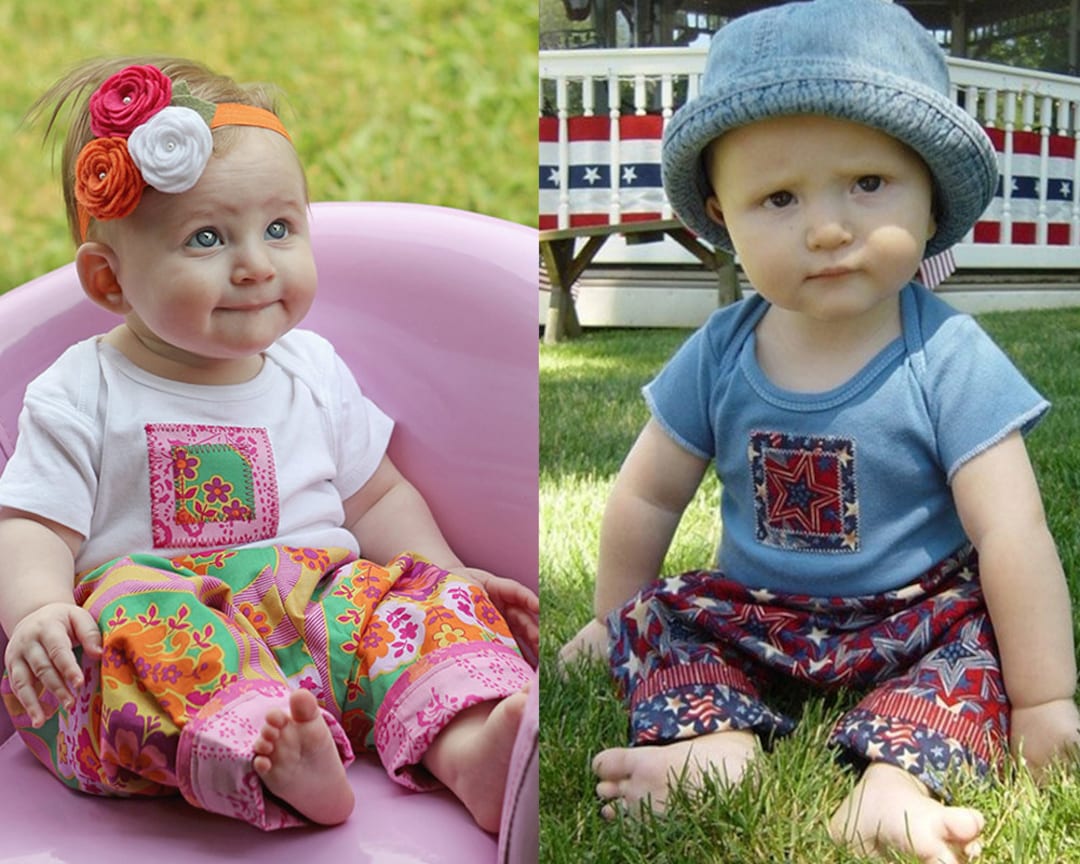 Easy Reversible Baby or Toddler Pants PDF Pattern - for Girls and Boys ...