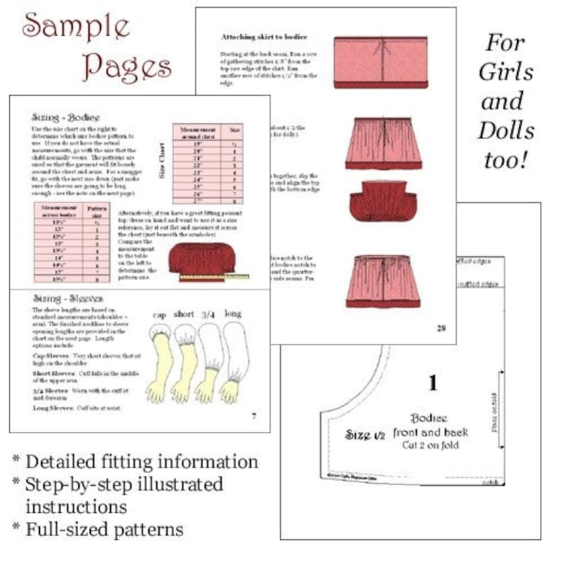 Portrait Peasant Tops and Dresses Boutique Pattern PDF | Etsy