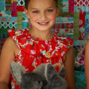 Sis Boom Cathy, Kids Ruffle Neck Dress or Top PDF Sewing Pattern E-book ...