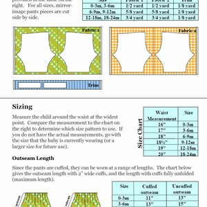 Easy Reversible Baby or Toddler Pants PDF Pattern - for Girls and Boys ...