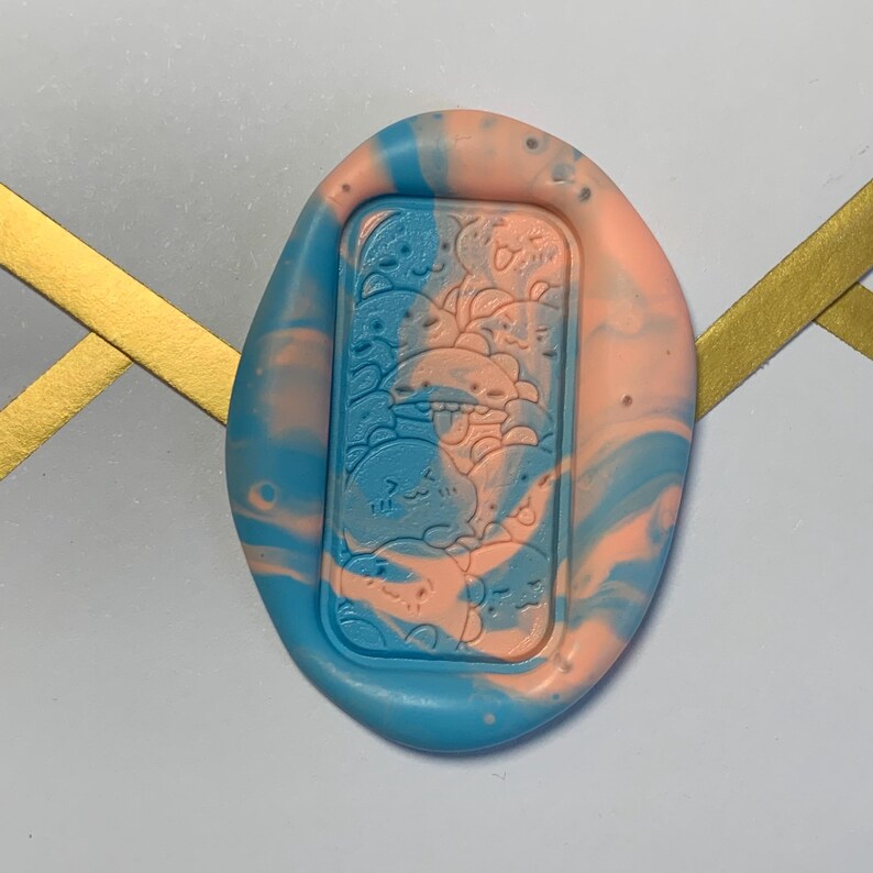 Wax Seals- Little Pastel Marbled Dinos - Etsy