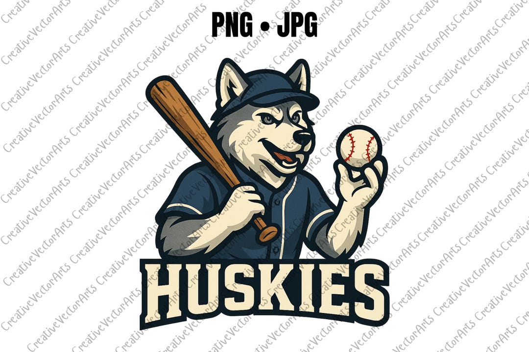 Huskies Mascot Baseball PNG, Huskies Baseball Mascot, Huskies School ...