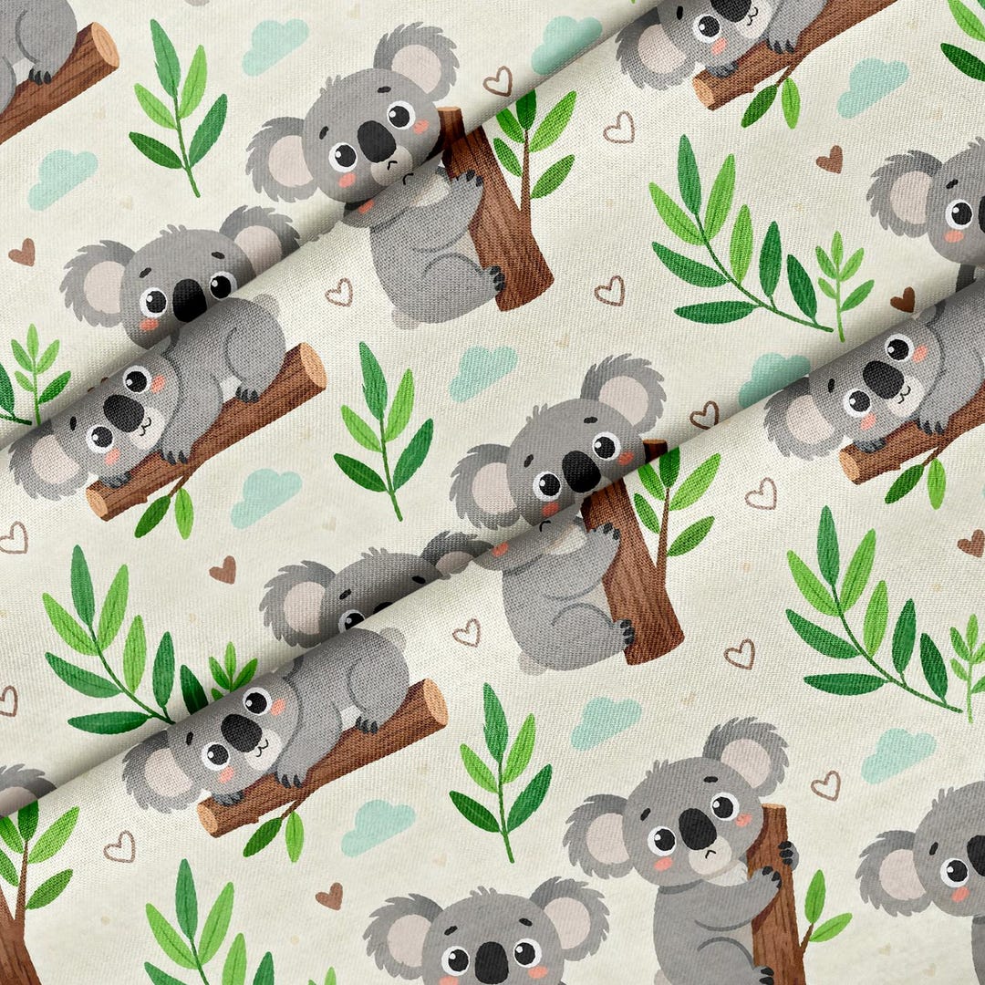 Fabric by the Yard, 58 In" Wide (cute Koala Pattern) for Sewing ...