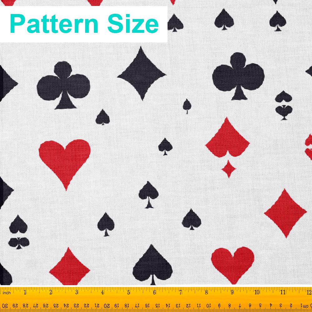 Playing Card Pattern, Fabric by the Yard, 58 In" Wide, for Sewing ...