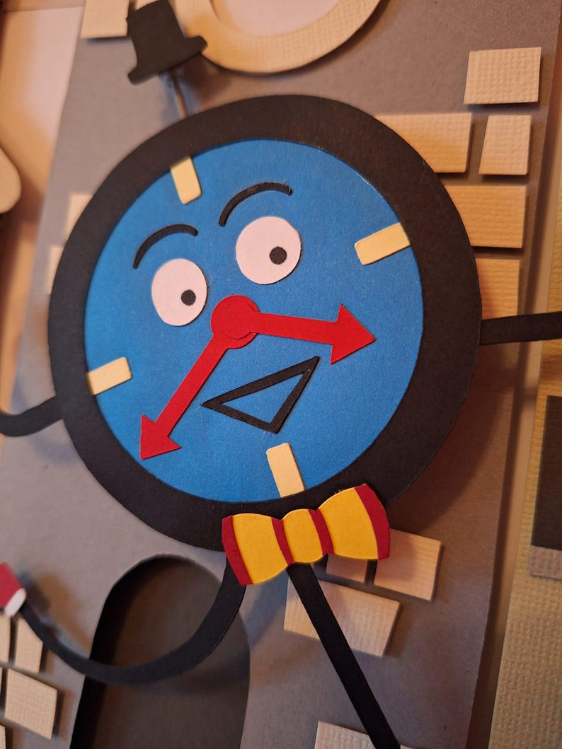 Tick Tock Tony the Talking Clock 3D Card Art Time Episode Don't Hug Me ...