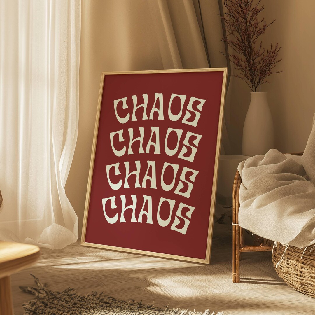 Chaos Typography Bold Modern Art Digital Download, Edgy and Impactful ...