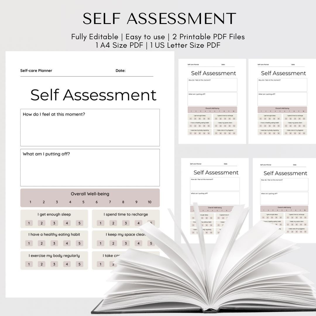 Savings Assessment Printable, Daily Self Care Checklist, Routine ...