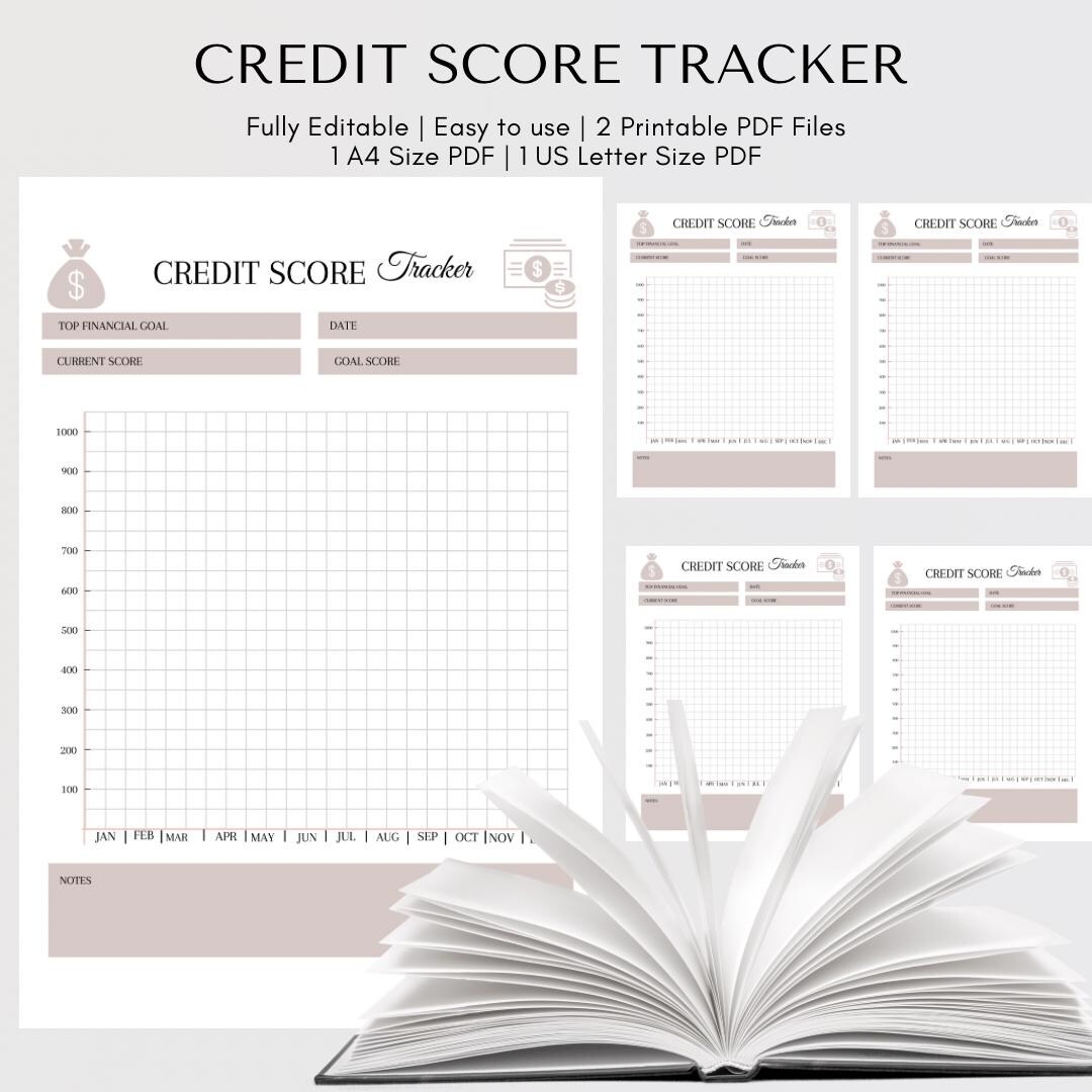 Credit Score Tracker Printable, Daily Self Care Checklist, Routine ...