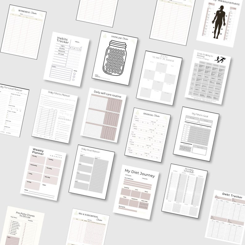 Self Improvement Diary Printable, Daily Self Care Checklist, Routine ...