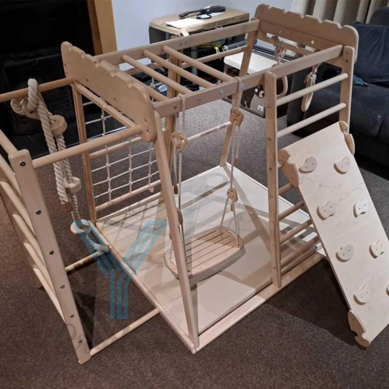 Swdish Ladder, Wooden Monkey Gym, Scandinavian Play Complex Monkey Bars ...