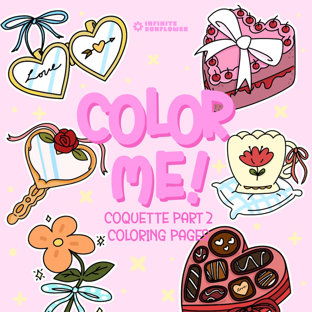 Coquette Coloring, Girly Coloring Pages, Adult Coloring, Printable ...