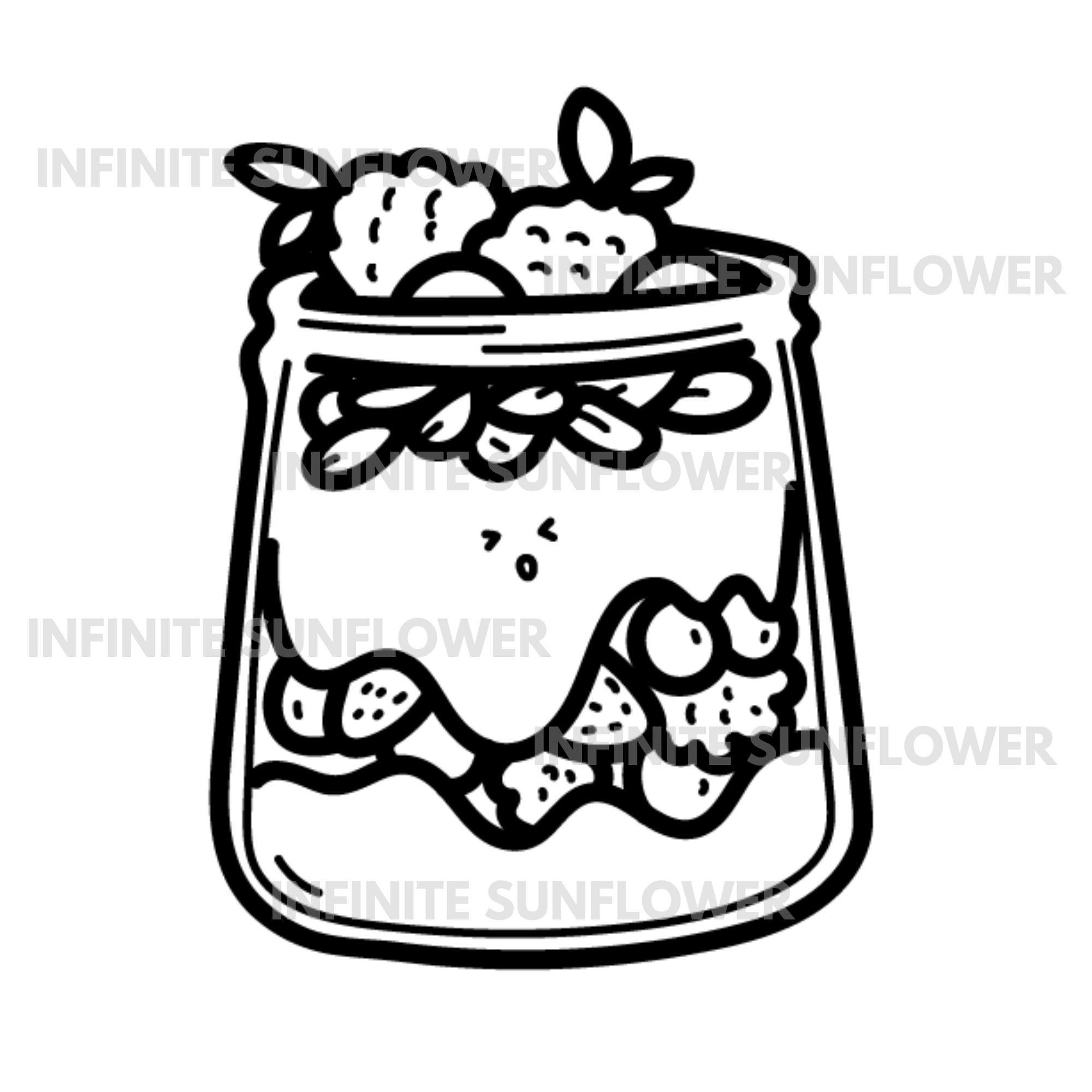 Cute Snack Coloring Pages, 47 Sheets of Food Coloring Book, Thick and ...
