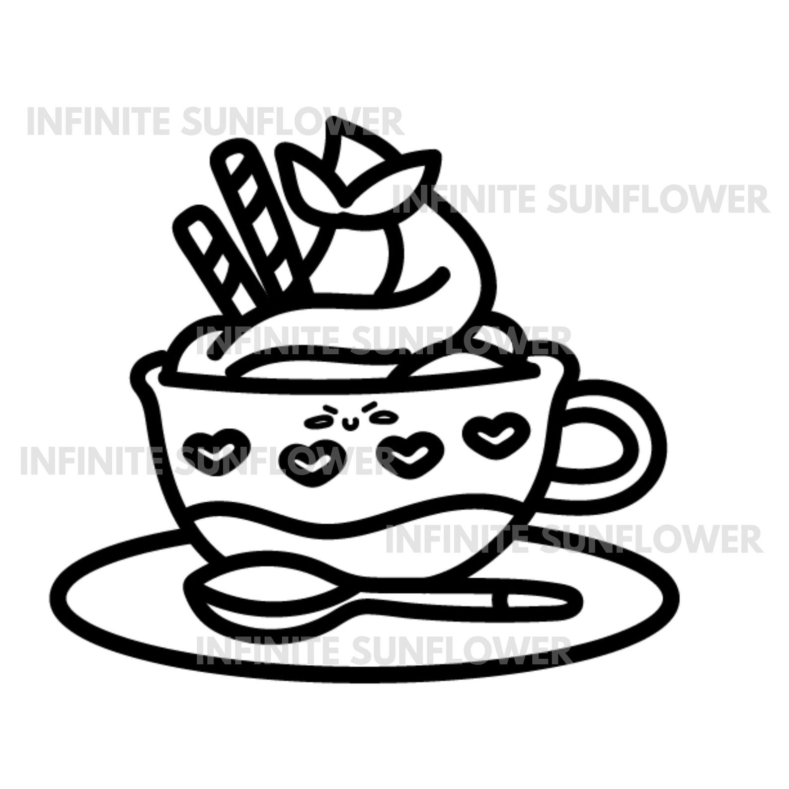 Cute Snack Coloring Pages, 47 Sheets of Food Coloring Book, Thick and ...