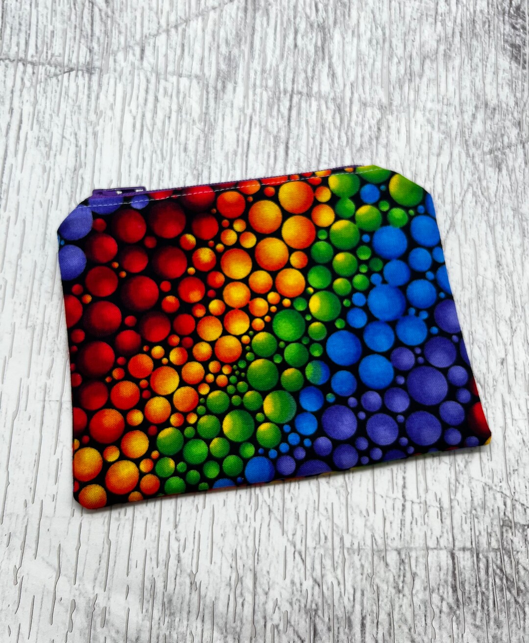 Rainbow Bubble Zipper Pouch Makeup Bag - Etsy