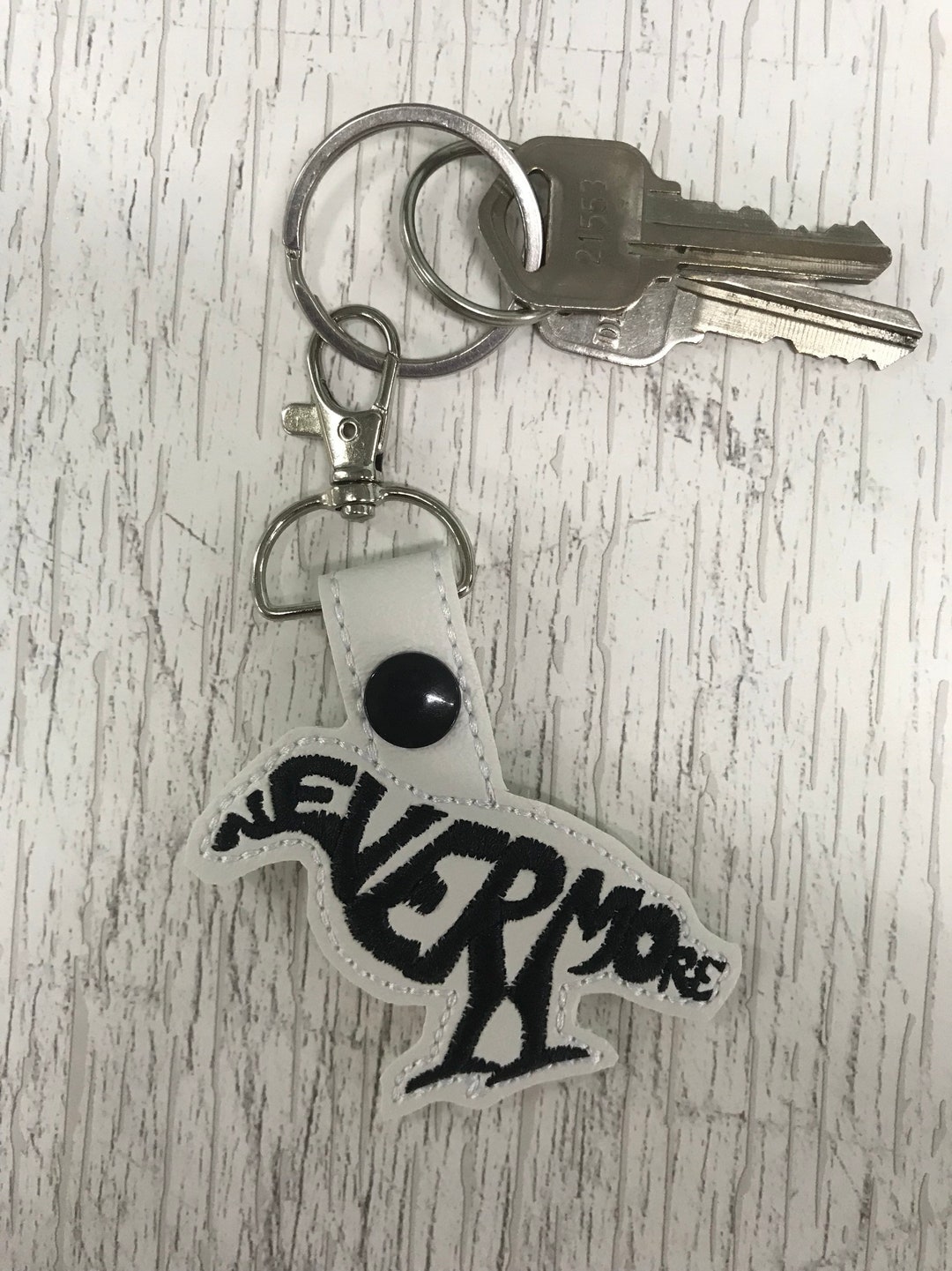 Nevermore Raven Key Fob - Etsy