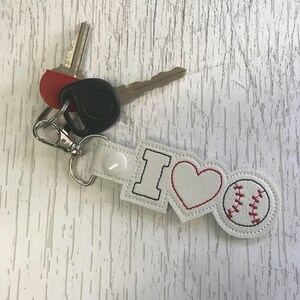 I Love Baseball Key Fob Baseball Mom - Etsy