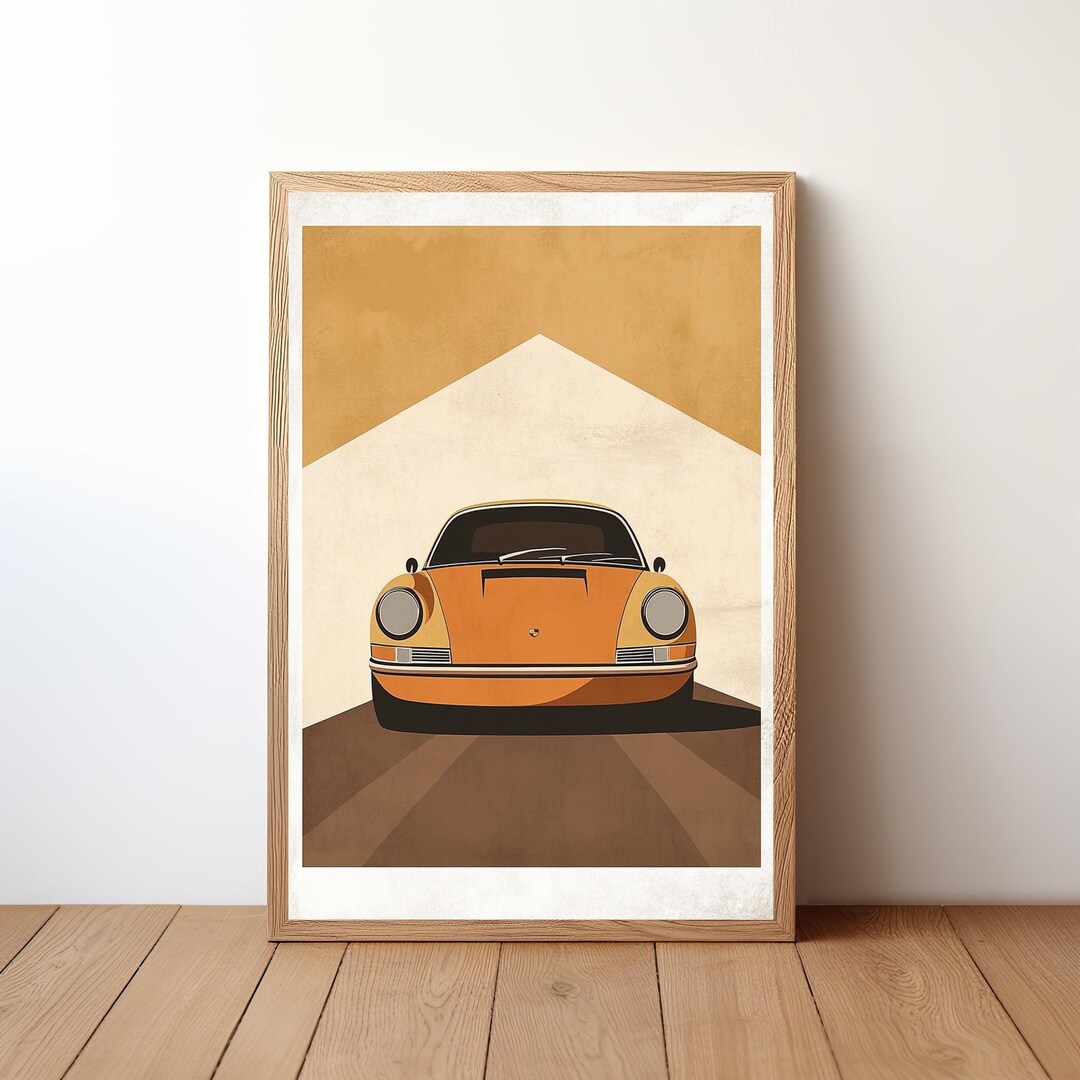 Vintage Porsche 911 Poster, Porsche Print, Classic Car Wall Art, Sports ...