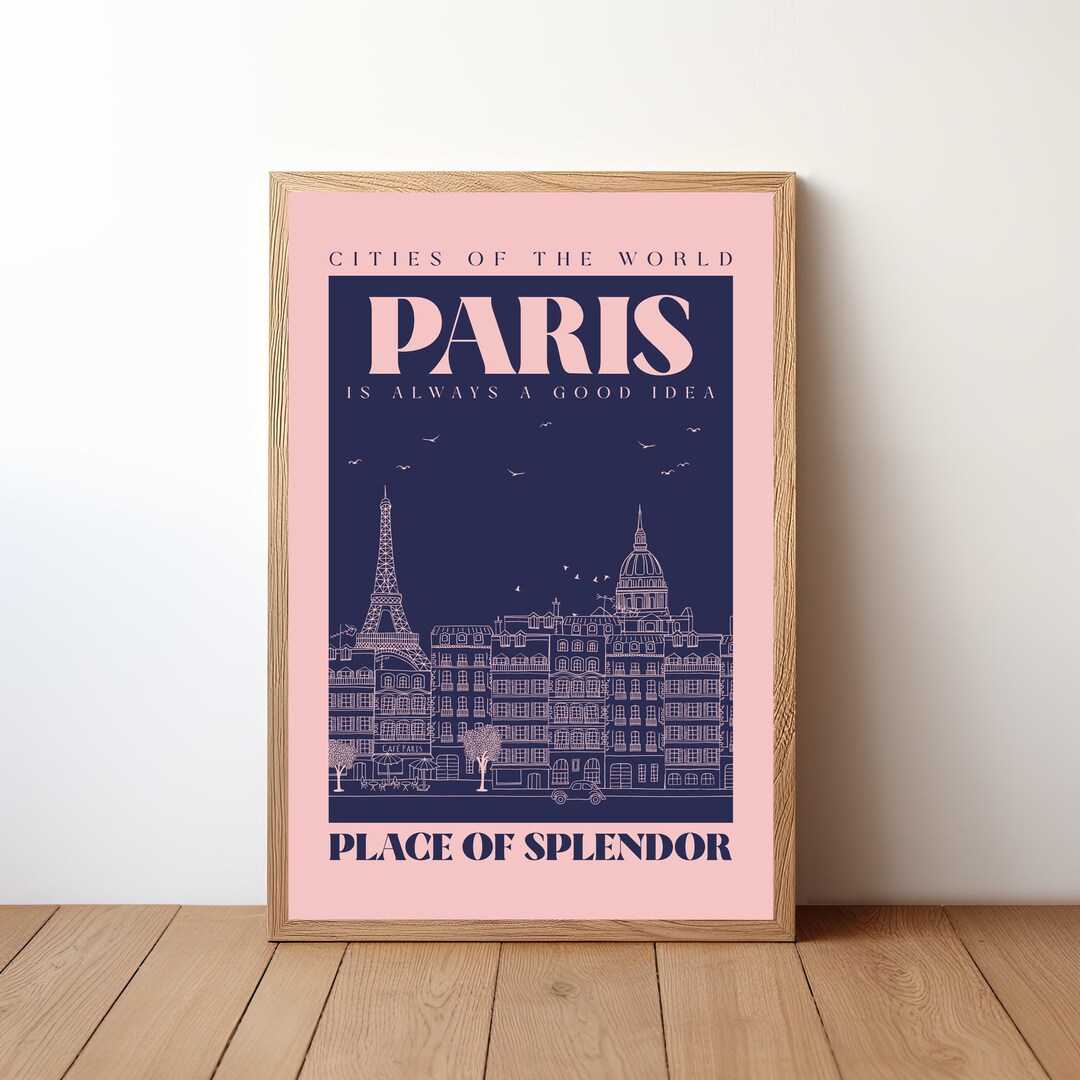 Paris France Travel Poster, Travel Poster, Travel Wall Art, Travel Home ...