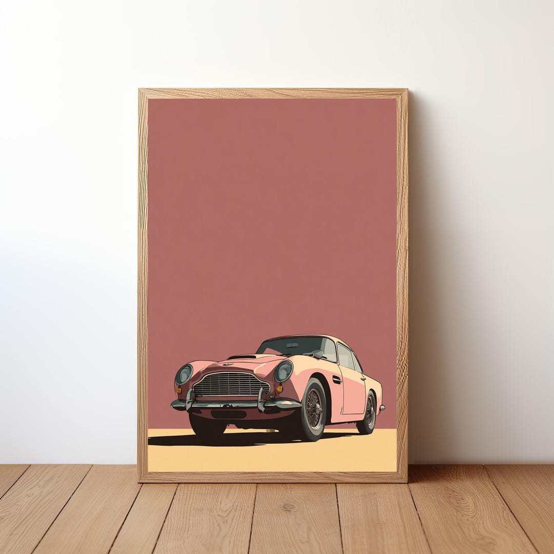 Aston Martin DB5 Poster: Vintage British Sports Car Wall Art, DB5-24 - Etsy