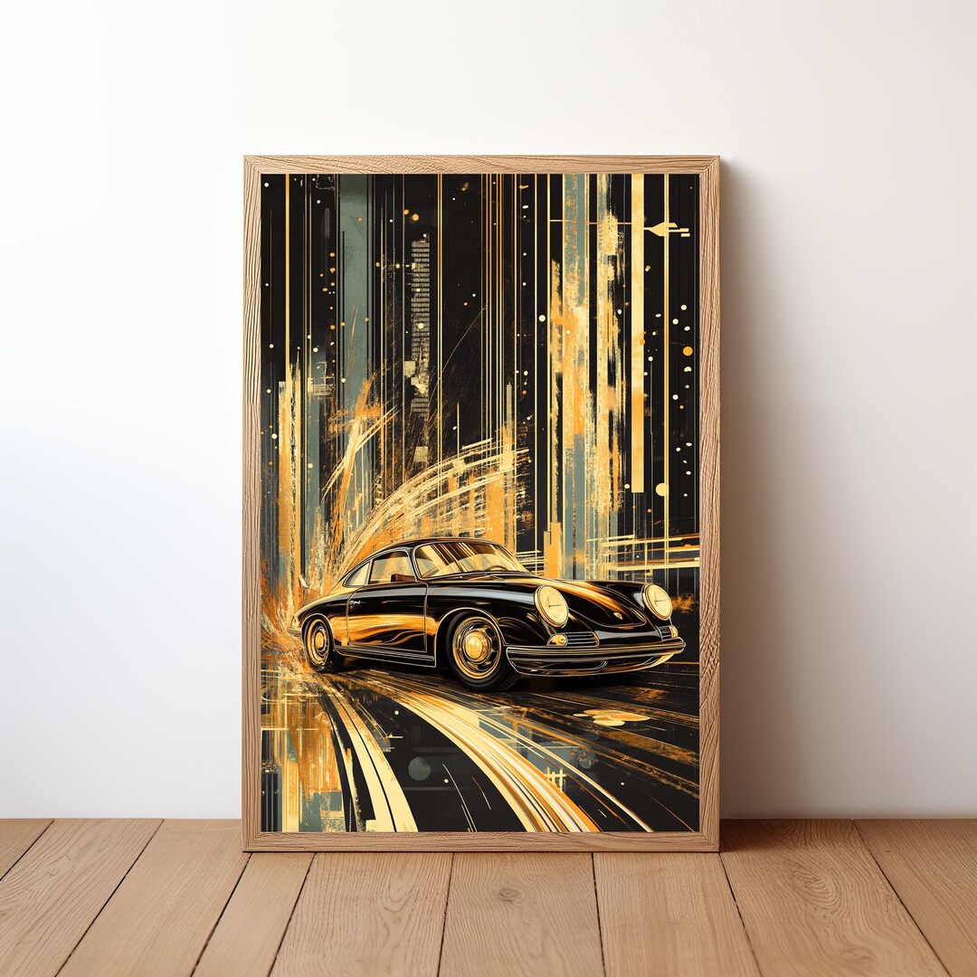 Vintage Porsche Poster, Porsche 911 Print, Classic Car Wall Art, Sports ...