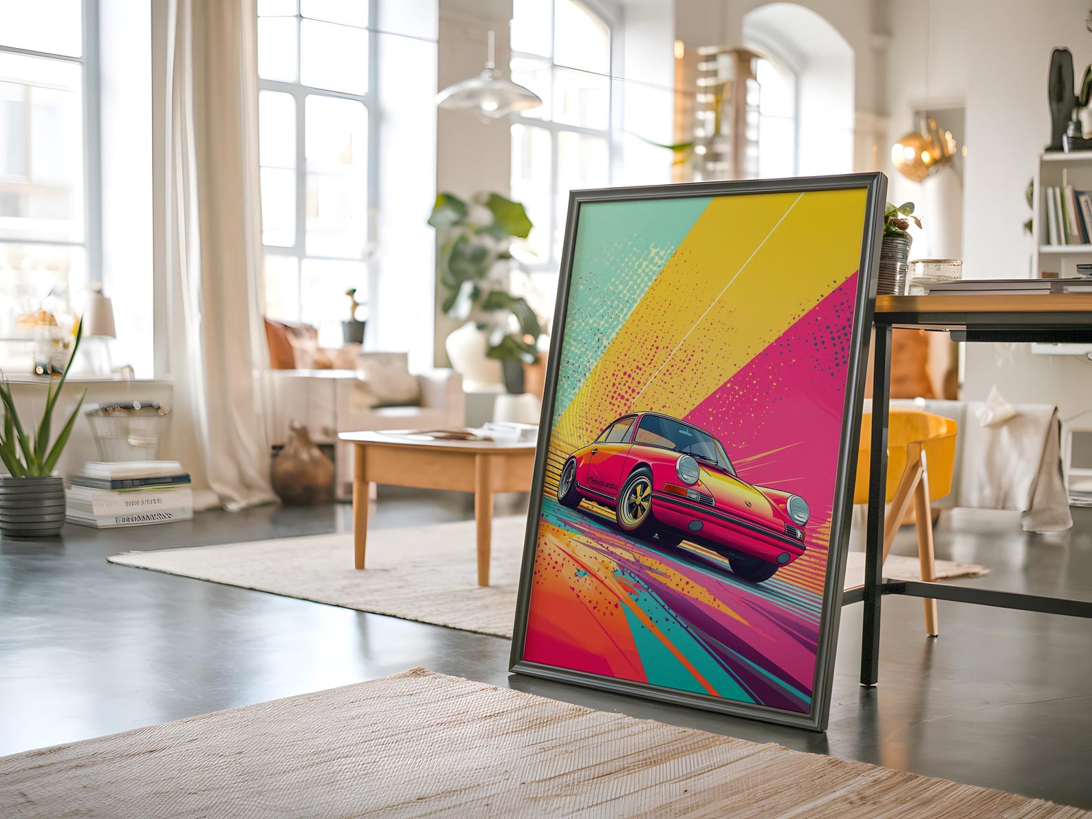 Vintage Porsche Poster, Porsche 911 Print, Classic Car Wall Art, Sports ...